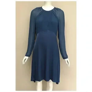 Club Monaco | Dresses | Club Monaco Rokinsa Blue Silk Dress | Poshmark